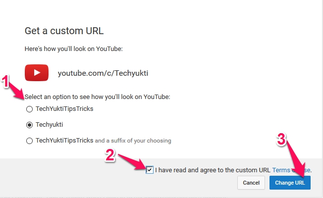 Youtube Custom URL Ko Kaise Change Kare - TechYukti
